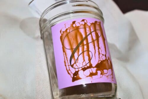 DIY Glass Etched Monogram Candy Jar - The Crafty Blog Stalker