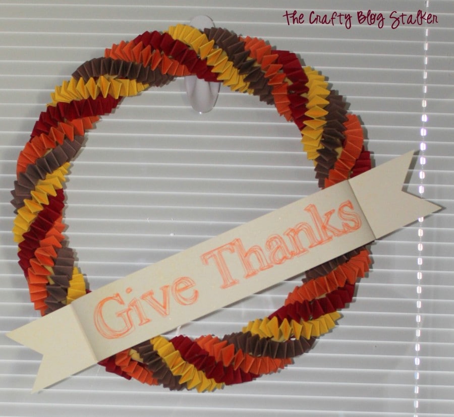 How to Make a Paper Chain Fall Wreath - The Crafty Blog Stalker
