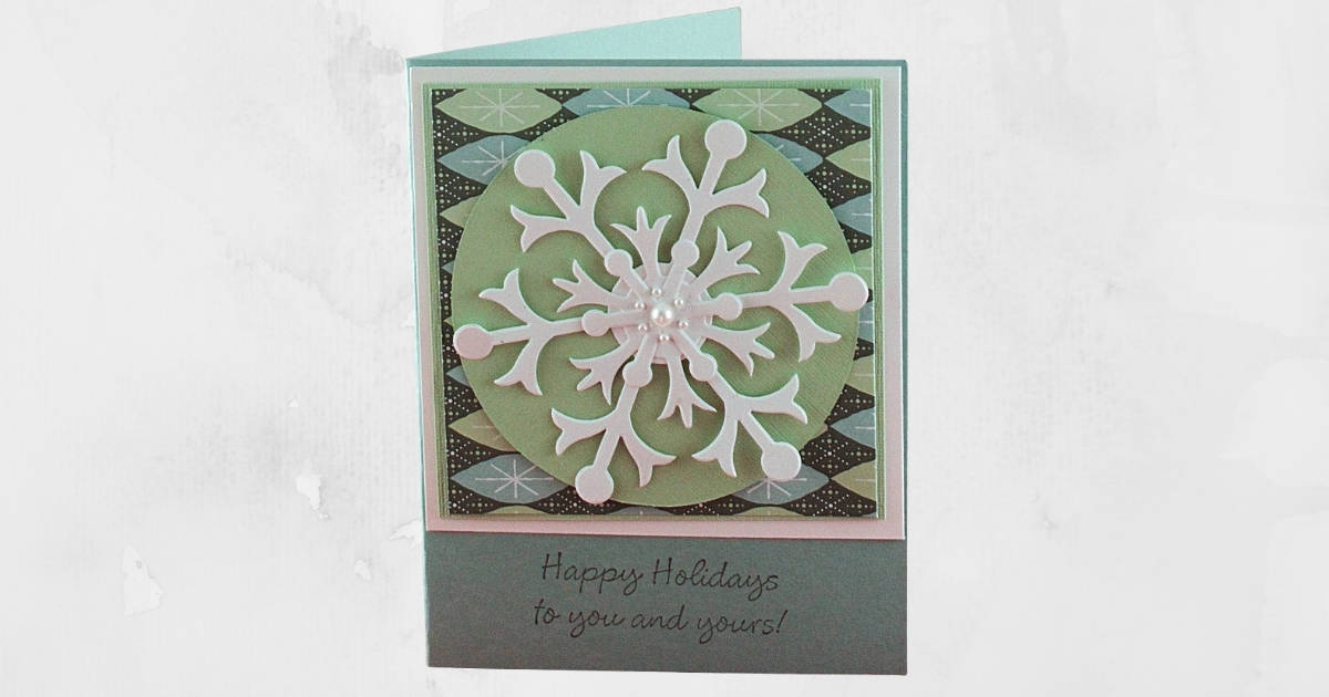 Snowflake Christmas Card Tutorial - The Crafty Blog Stalker