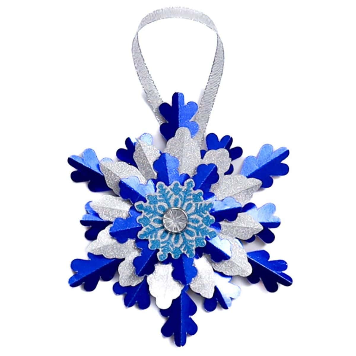 Make Paper Snowflake Ornaments with Free SVG - The Crafty Blog Stalker