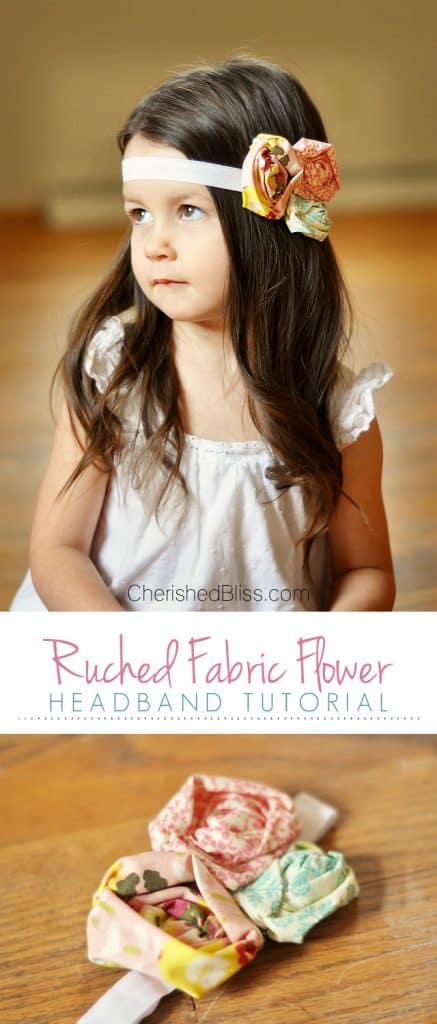 Ruched Fabric Flower Headband Tutorial - The Crafty Blog Stalker