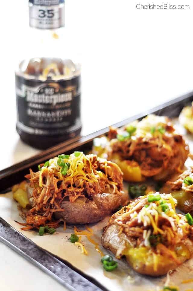 BBQ Chicken Smashed Potatoes - The Crafty Blog Stalker