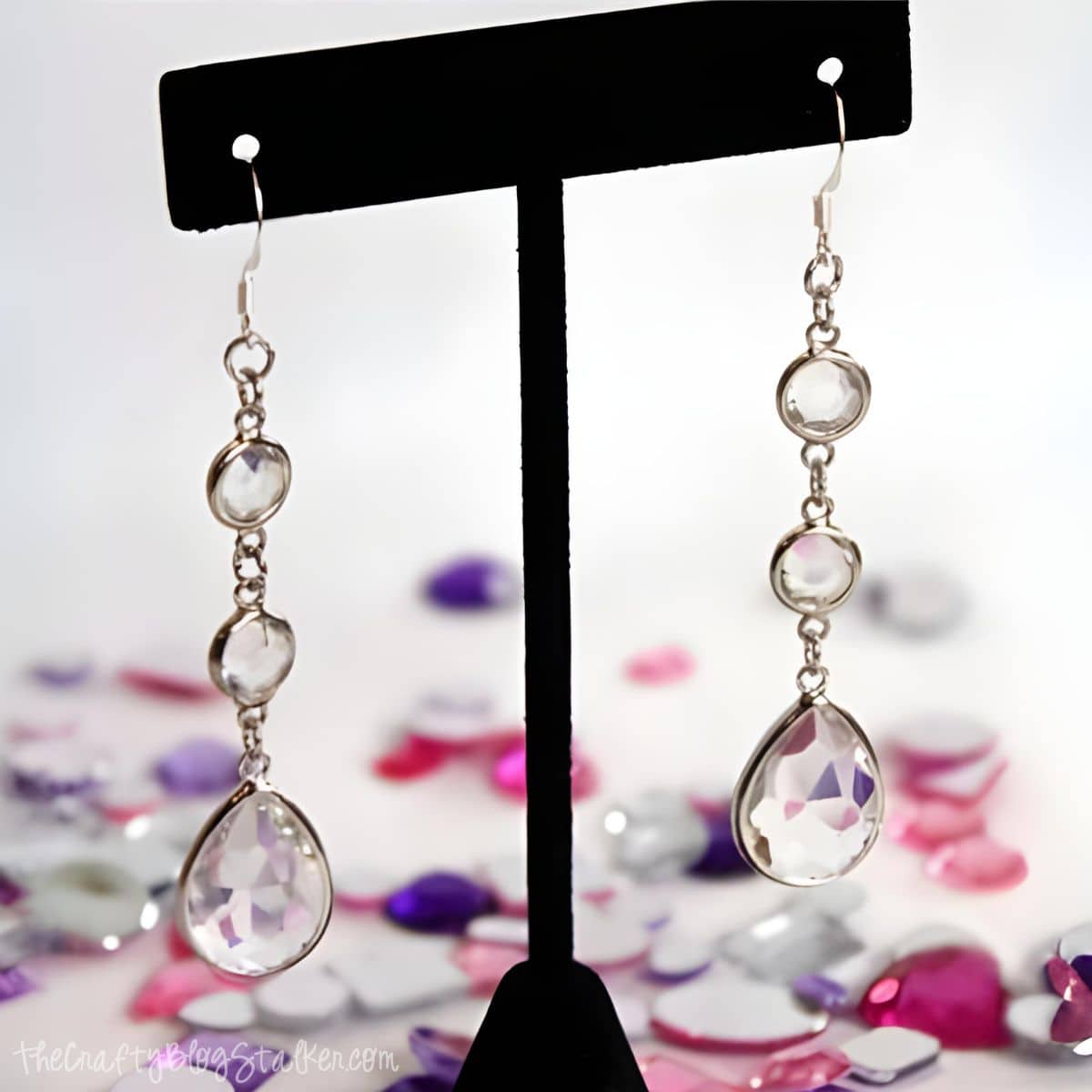 Handmade Rhinestone Earrings - The Crafty Blog Stalker