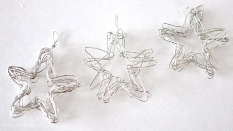 Handmade Wire Wrapped Star Ornaments for Christmas