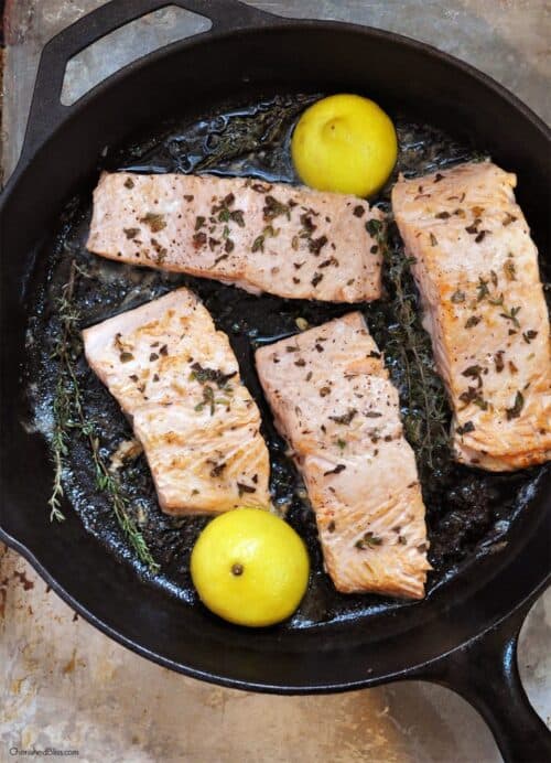 Iron Skillet Seared Salmon - The Crafty Blog Stalker