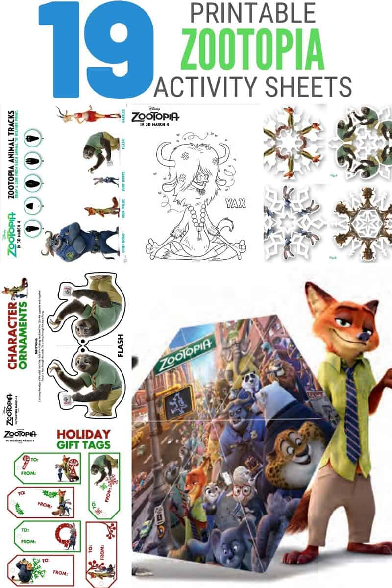 19 Zootopia Activity & Coloring Printables - The Crafty Blog Stalker