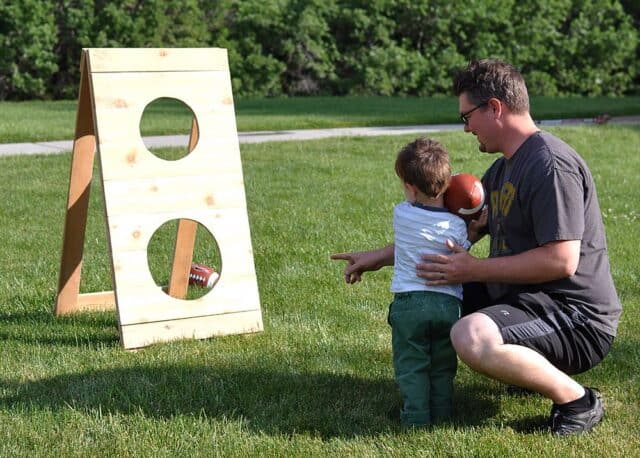 DIY Football Toss Outdoor Game Tutorial