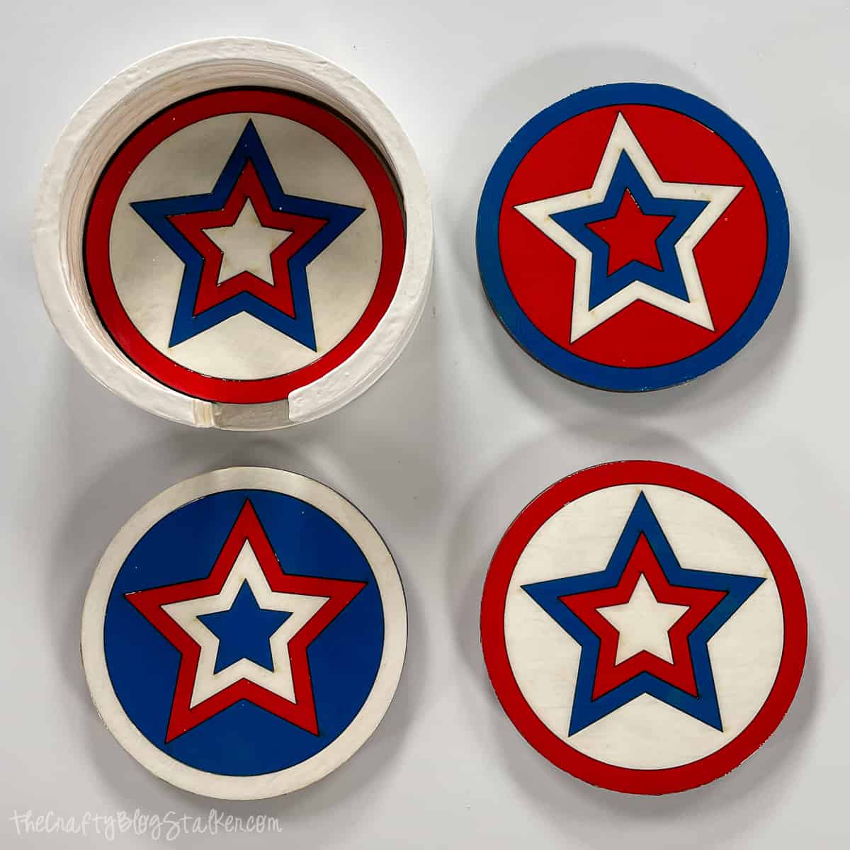 How to Make a Laser Cut Star Coaster Set - TCBS