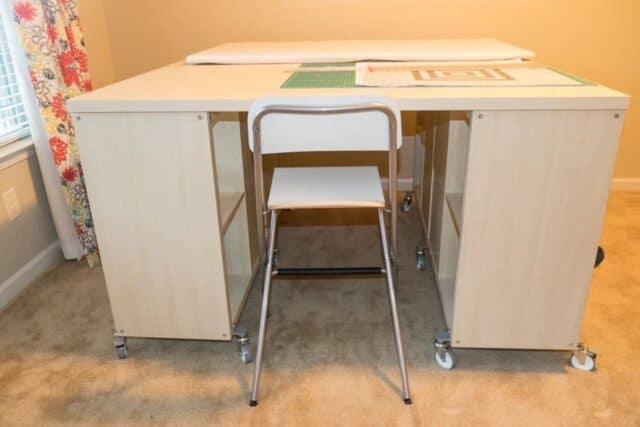 Budget Friendly DIY Crafting Table with Kallax IKEA