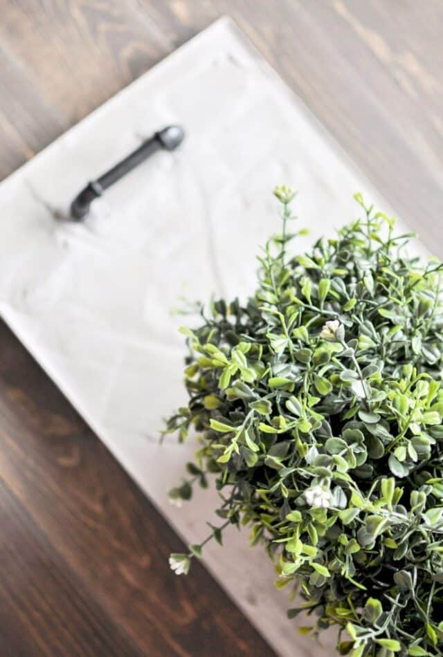 This DIY Concrete Tray Centerpiece Is So Easy