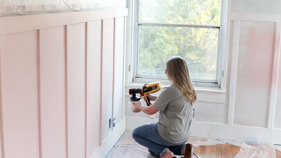 How to Paint a Home Interior with a Paint Sprayer - The Crafty Blog Stalker