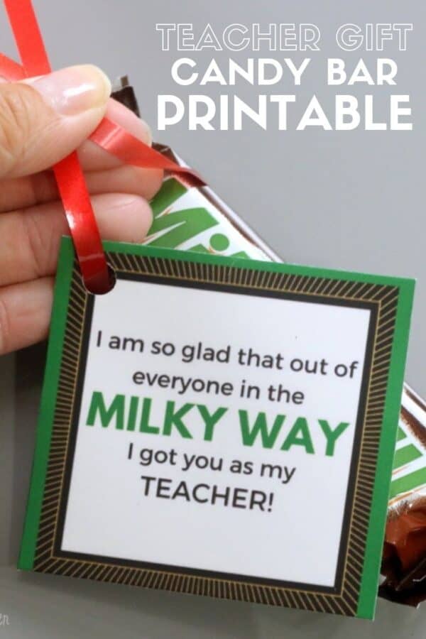 Printable Candy Bar Wrapper Teacher Gift - The Crafty Blog Stalker