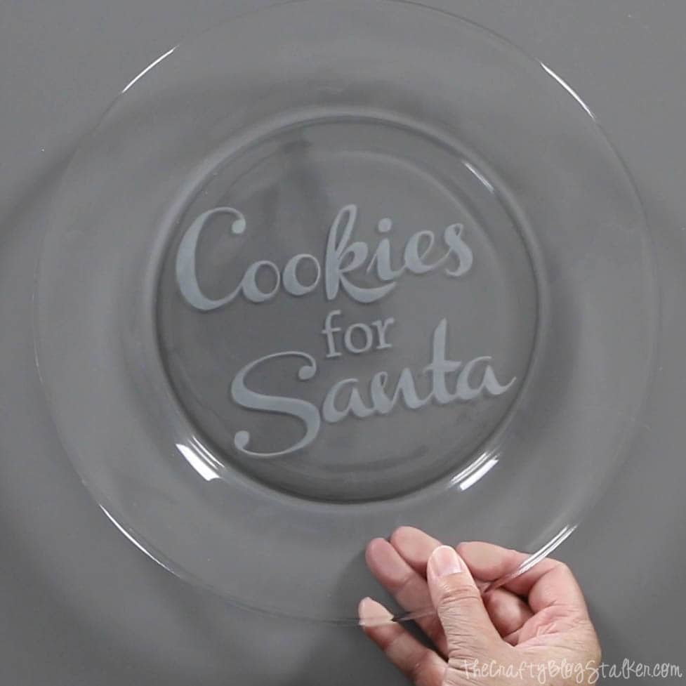 Glass Etched Christmas Cookie Plates - The Crafty Blog Stalker