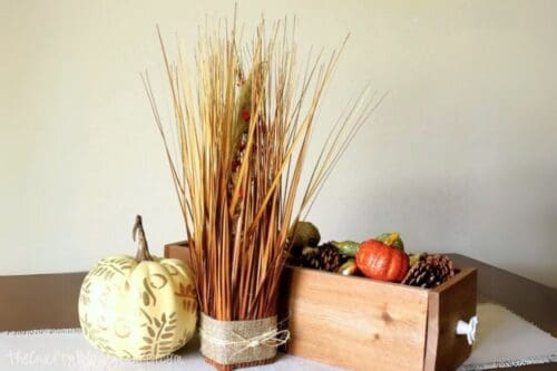 Make Fall Grass Floral Centerpieces - The Crafty Blog Stalker