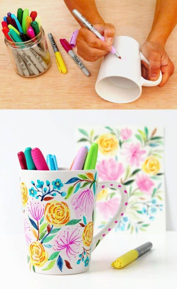 20 Fun DIY Coffee Mugs That You Can Make - The Crafty Blog Stalker
