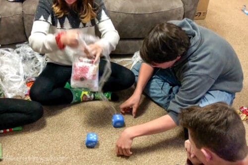 Christmas Saran Wrap Ball Game - The Crafty Blog Stalker