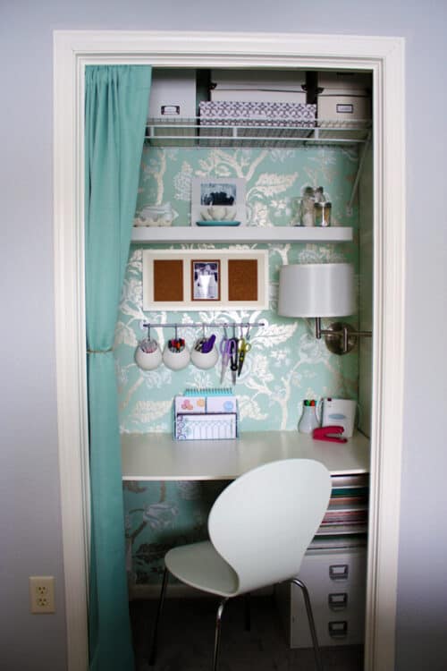 20 Simple Closet Office Design Ideas - The Crafty Blog Stalker
