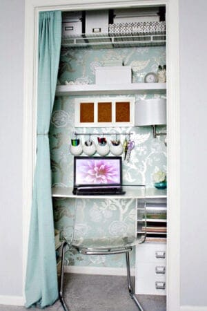21 Simple Closet Office Design Ideas - The Crafty Blog Stalker