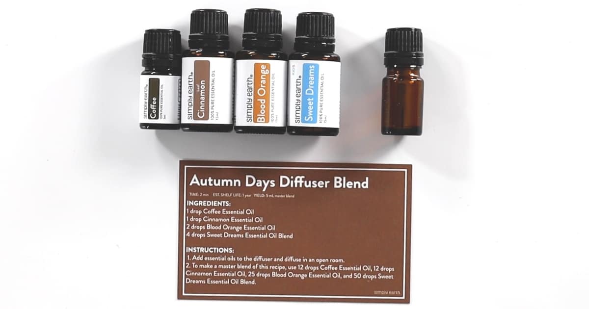 How to Make Autumn Days Diffuser Recipe with Essential Oils