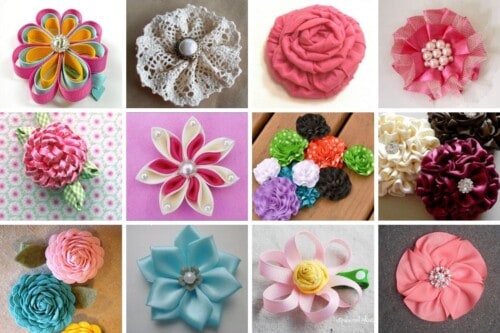15 Ways to Make Ribbon Flowers - The Crafty Blog Stalker