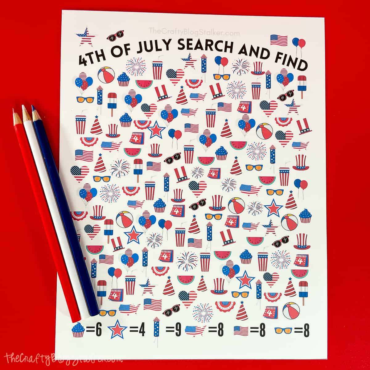 Printable 4th of July Search and Find Puzzle - The Crafty Blog Stalker