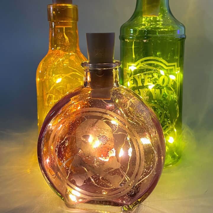 Make Light Up Potion Bottles with Etchall - The Crafty Blog Stalker