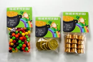 St. Patrick’s Day Pot of Gold Treat Bag Topper Printable