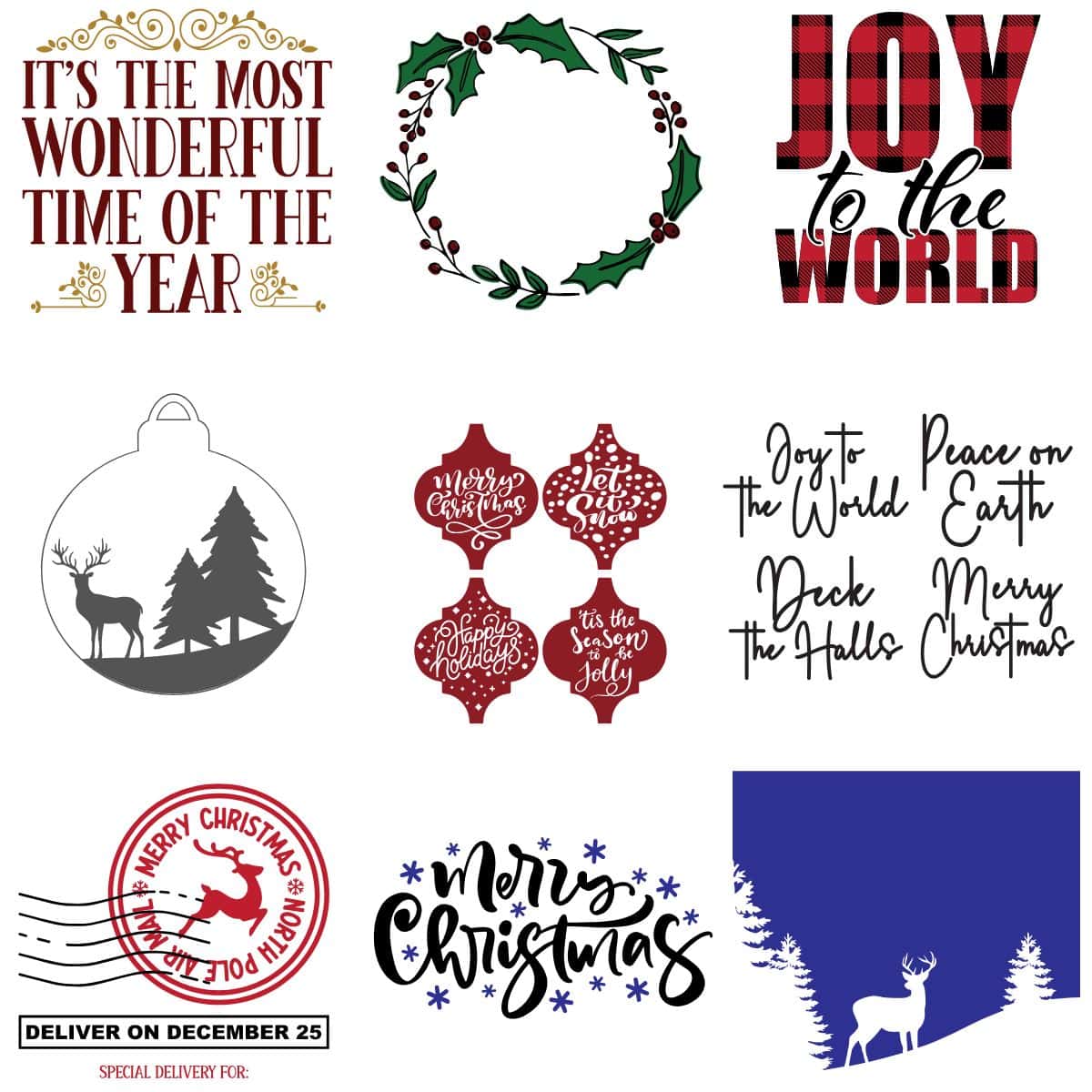 17 Free Christmas SVG Cut Files - The Crafty Blog Stalker