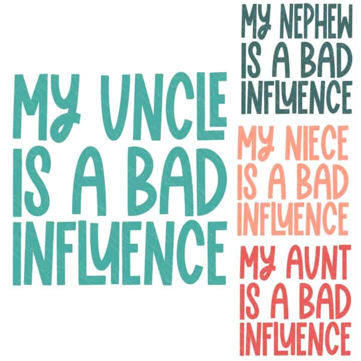 Family Bad Influence SVG - The Crafty Blog Stalker