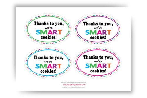 Smart Cookies Free Printable Teacher Appreciation Tags
