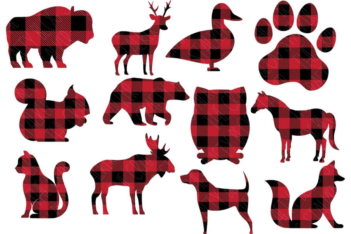 Plaid Animals Bundle SVG - The Crafty Blog Stalker
