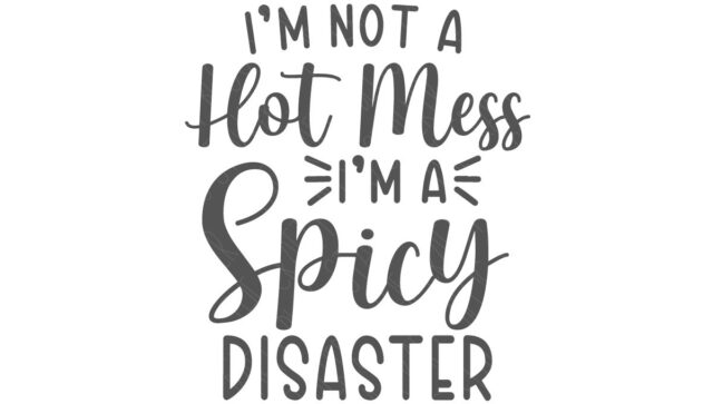 Spicy Disaster SVG for Anyone Not a Hot Mess