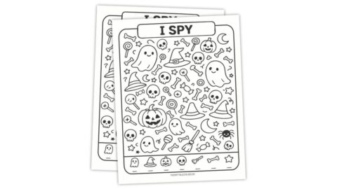 Free I Spy Halloween Printable Activity for Kids