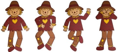 Fall Decor DIY 35-Inch Tall Scarecrow Made with Cricut